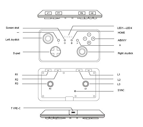 VISIONHMD Switch Pro Wireless Controller Compatible With Switch/Switch Lite/OLED,Also Supports Android Devices -BLACK