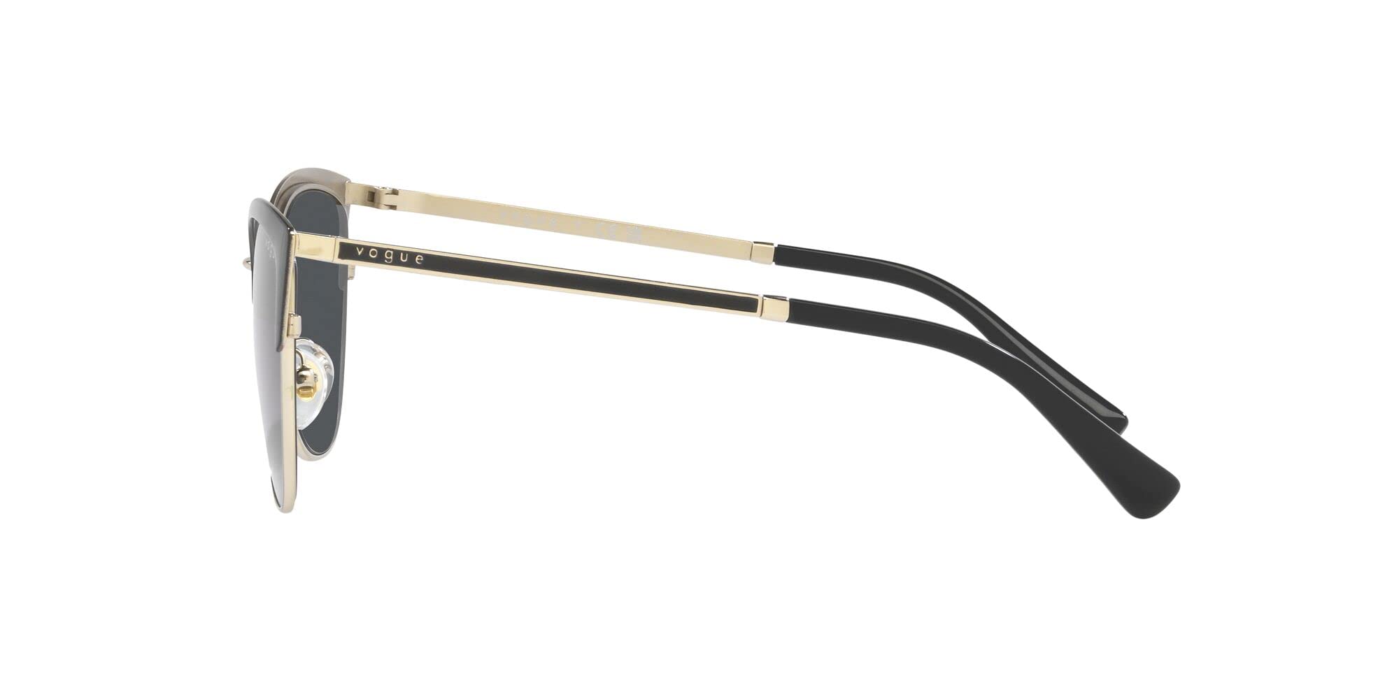 Vogue Eyewear Woman Sunglasses Top Silver/Rose Gold Frame, Polar Dark Blue Lenses, 55MM