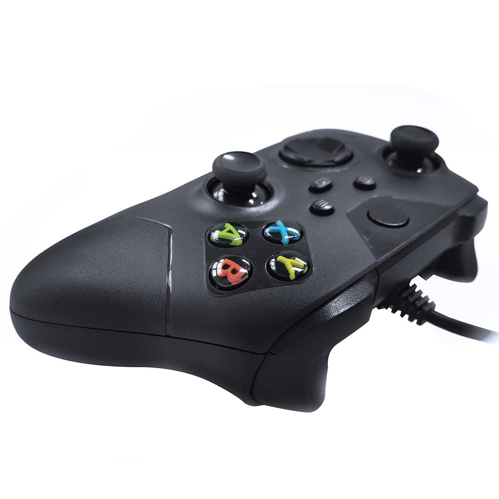 VISIONHMD Wired Controller for Xbox Series X|S, 4 Motor Vibration and 3.5mm Stereo Headset Jack, Compatible with Xbox One and PC/Laptop(Windows7/8/10)-Black
