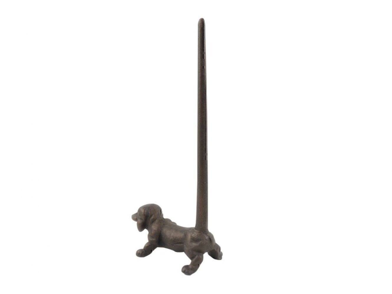 Rustic Copper Cast Iron Dog Paper Towel Holder 12"