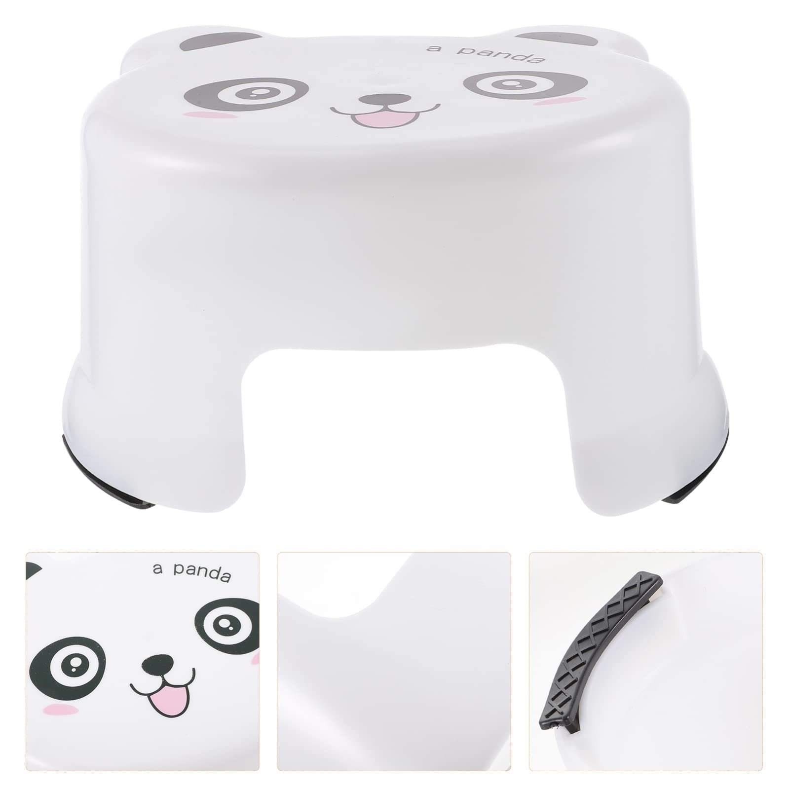 Toddmomy Cartoon Step Stool Toilet Footstool Anti- Skid Foot Stool Bathroom Step Stools Pregnant Stool Helper for Kitchen Bathroom Potty Supplies White