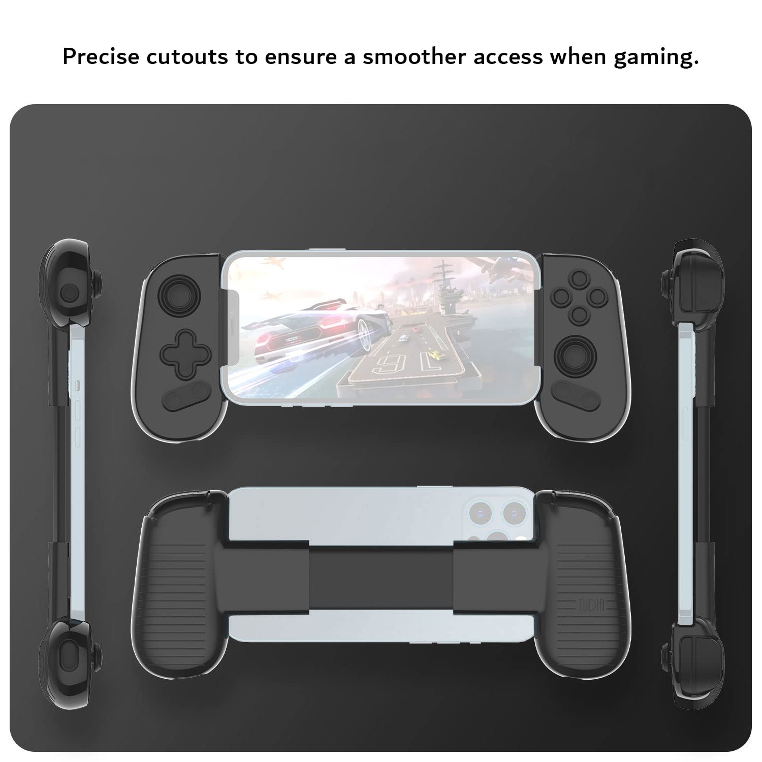TUDIA Easy Snap On Hard Case Compatible with Backbone One Gaming Controller [for iOS Version Only], Snug Fit Protective Tough Case Anti-Scratch Extra Grip Cover [CASE ONLY] - Blue