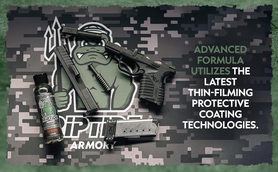 Riptide Armory Advanced Complete Gun Cleaning Kit - Cleans, Lubes, Protects Targeted Long-Lasting Formula - Nano Coat Technology - Veteran Owned & Formulated by Former US Navy Seal (Multi Gun Kit)