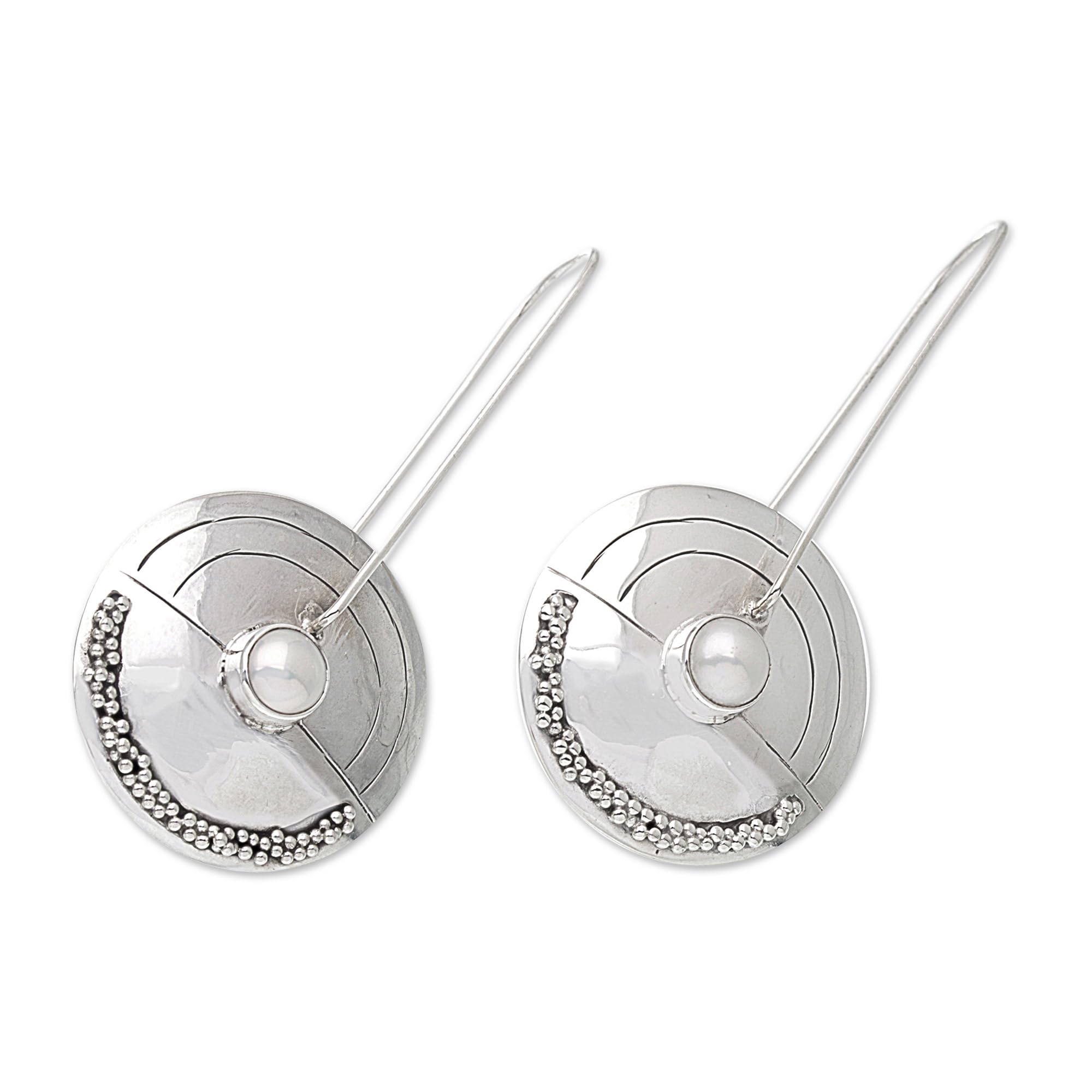 NOVICA Artisan Handcrafted .925 Sterling Silver Drop Dangle Earrings | Freshwater Cultured Pearl Drop Earrings | Handmade Drop & Dangle Earrings | Jewelry Dangle Earring | Birthstone Dangle Earrings
