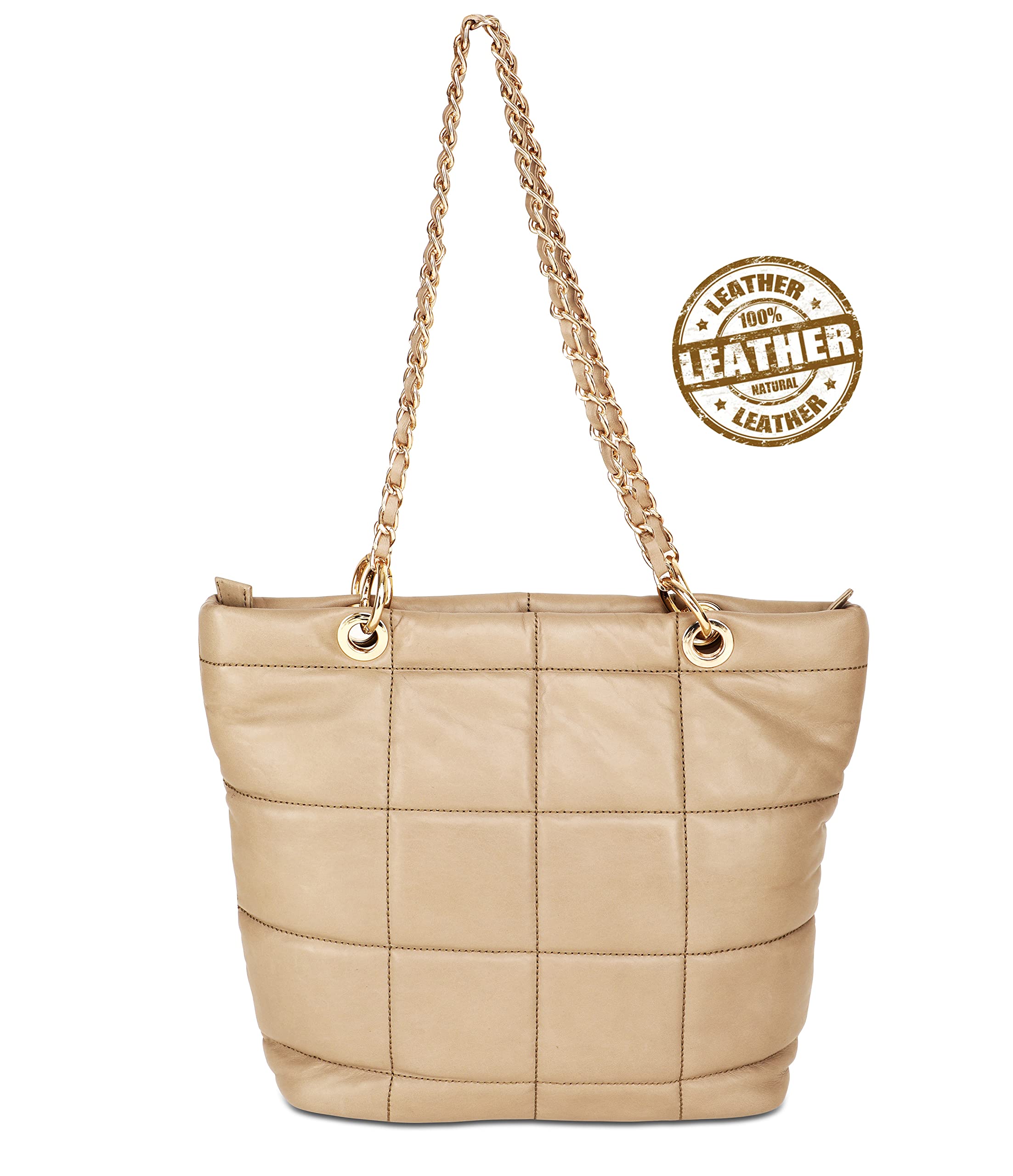 Tan&Brun Mahiki large tote bag with quilting in genuine leather for everyday use for Women