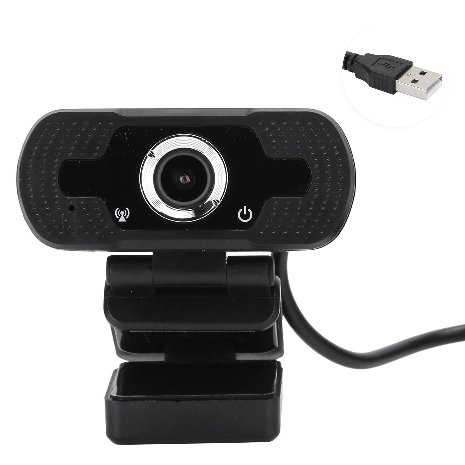 Zyyini Bindpo Web Camera, 1080P High Definition Computer Camera Video Conference USB 2.0 PC Camera, Wide Angle Lens, for Recording, Calling, Gaming