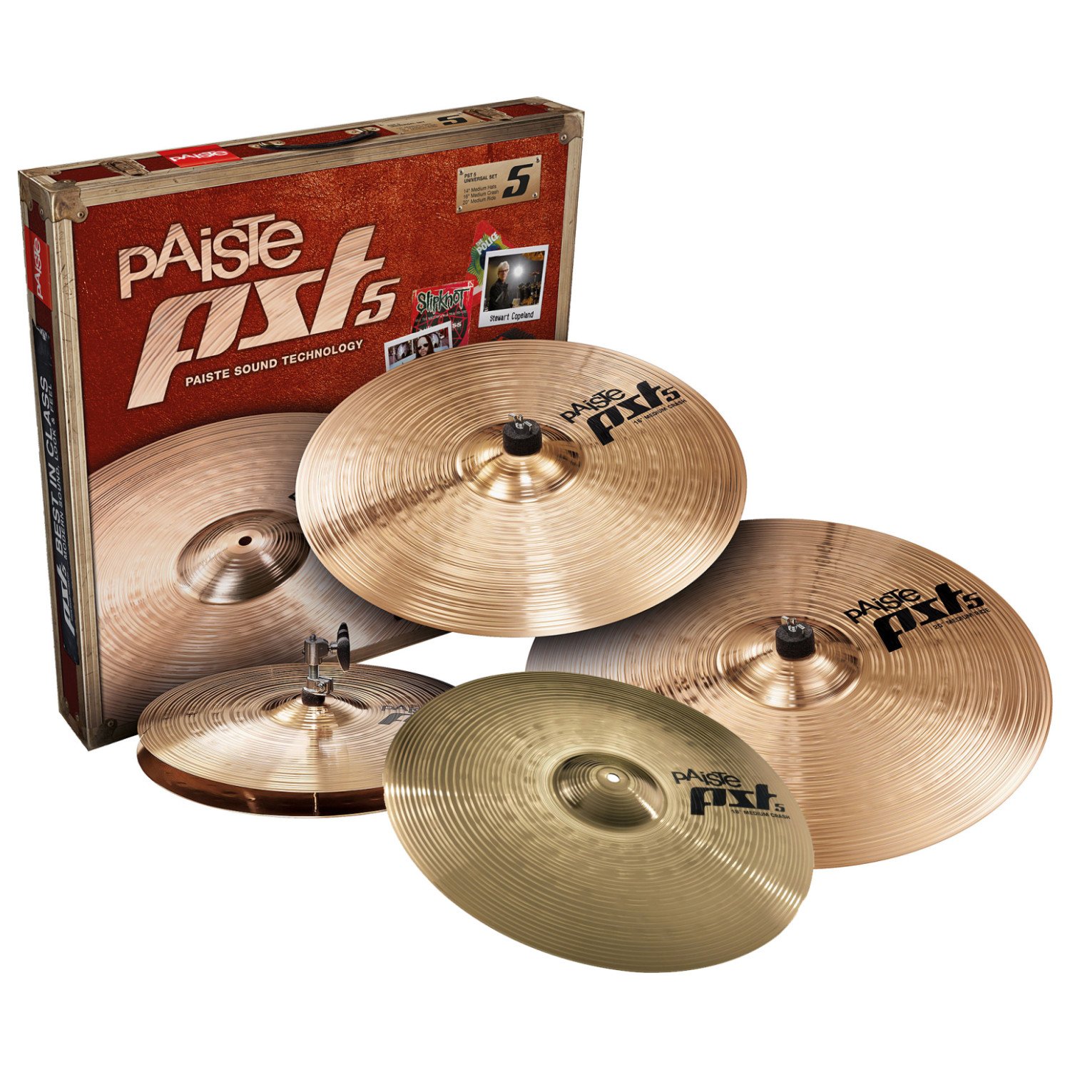Paiste PST5 Universal Cymbal Set - FREE 16 Inches Crash