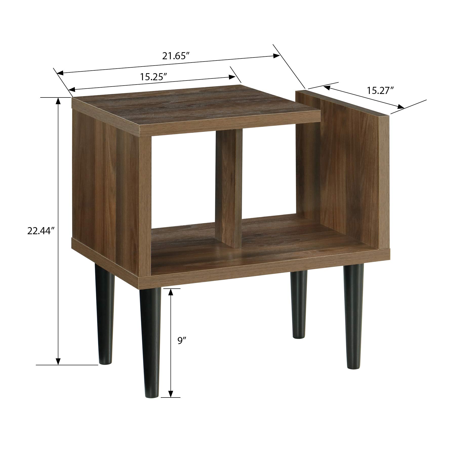 OS Home and Office Mid Century end table, Danish Walnut