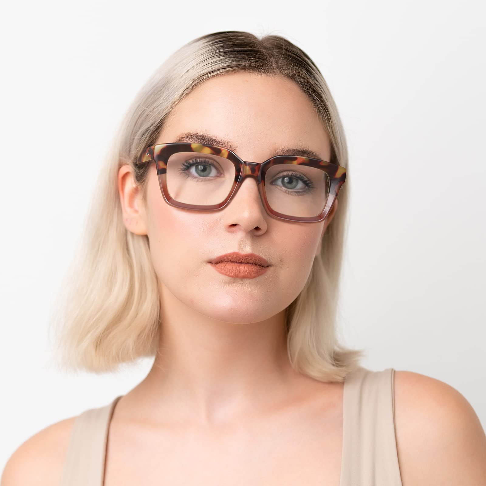 miyya Fashion Reading Glasses for Women,Oprah Style Oversized Blue Light Readers Prescription Eyeglasses 6 pack 1.5