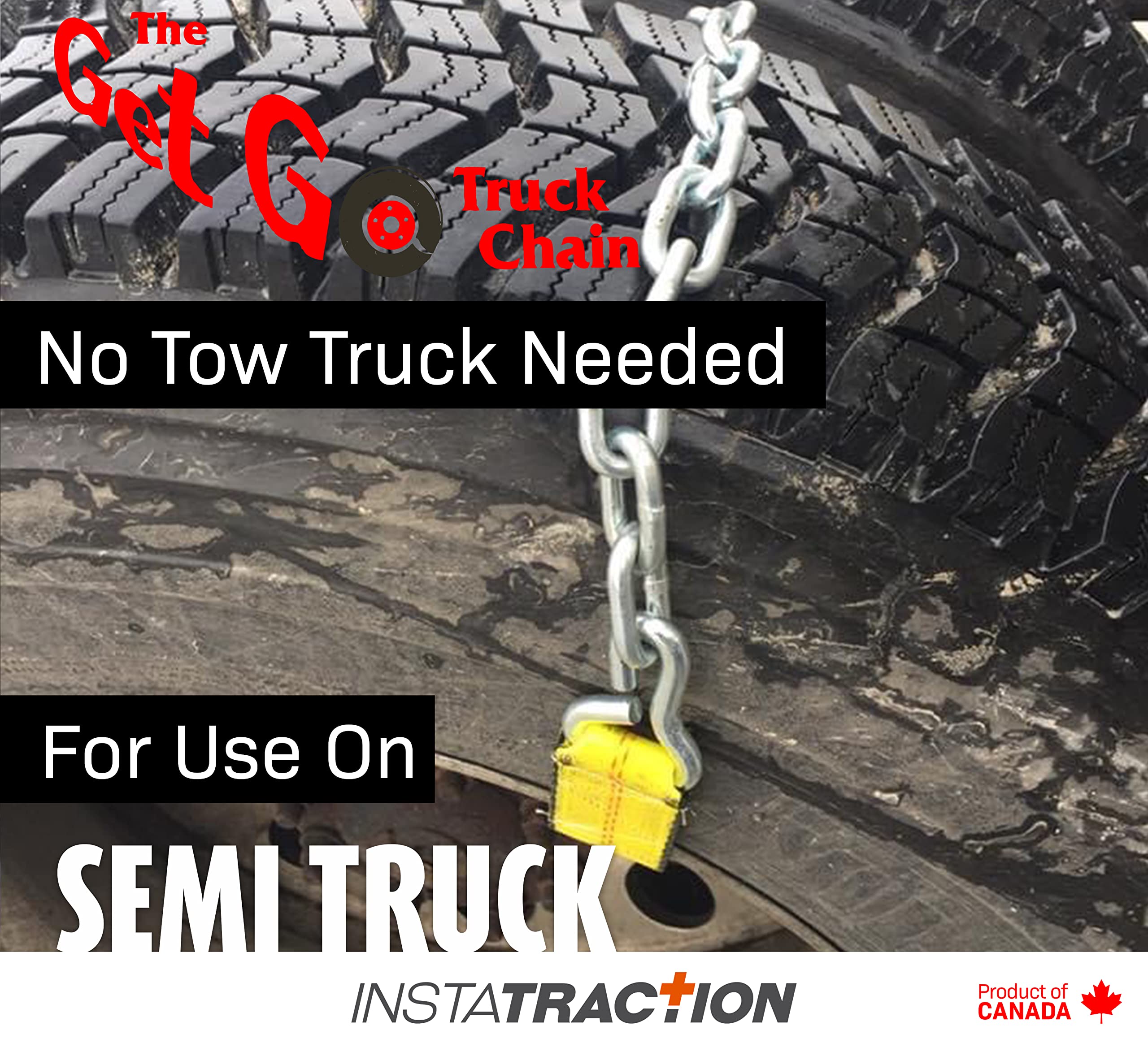 Offroad Snow Chains Alternative Traction Device For Semis & Large Trucks Easy Setup With Durable Strap & Chain Design A Perfect Truckers Gift & Long Haul Emergency Kit Addition 4 Piece Set