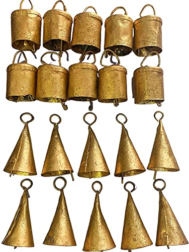Vintage Indian Tin Bells Rustic Chime Vintage Jingle Bell Cow Bells Christmas Tree Crafts Decoration