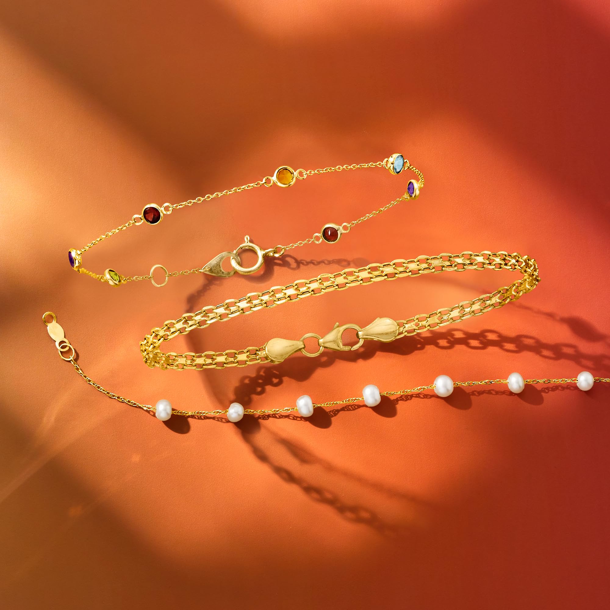 RS Pure by Ross-Simons Italian 14kt Yellow Gold Bismark-Link Bracelet. 7 inches
