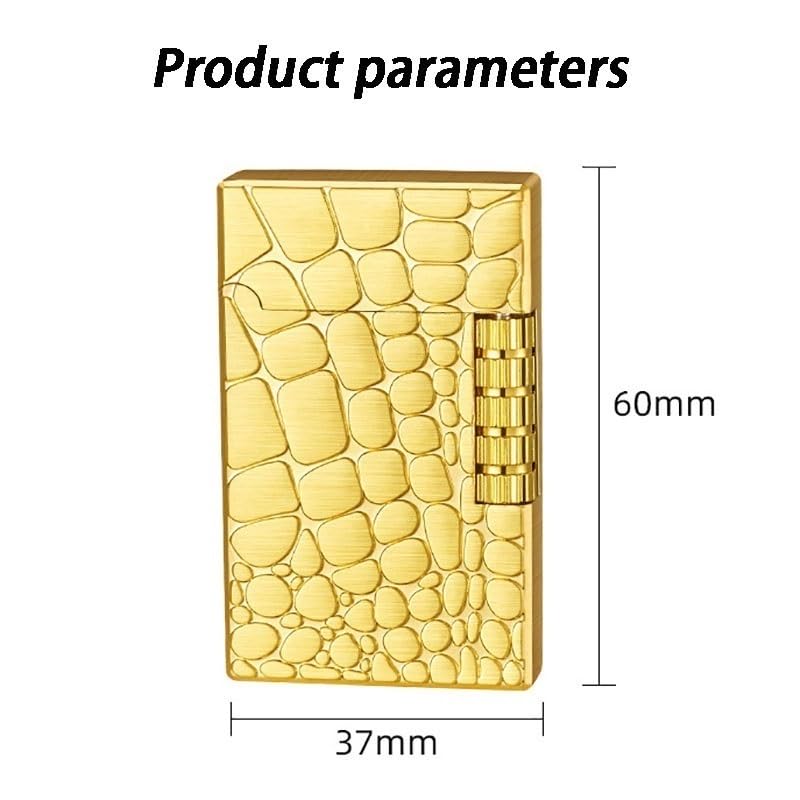 New Butane Lighter, Flip Cap Design, Side Slide Ignition, Reusable, Easy to Carry, Suitable for Boyfriend, Girlfriend, Father's and Daily Necessities. (Color : C3)