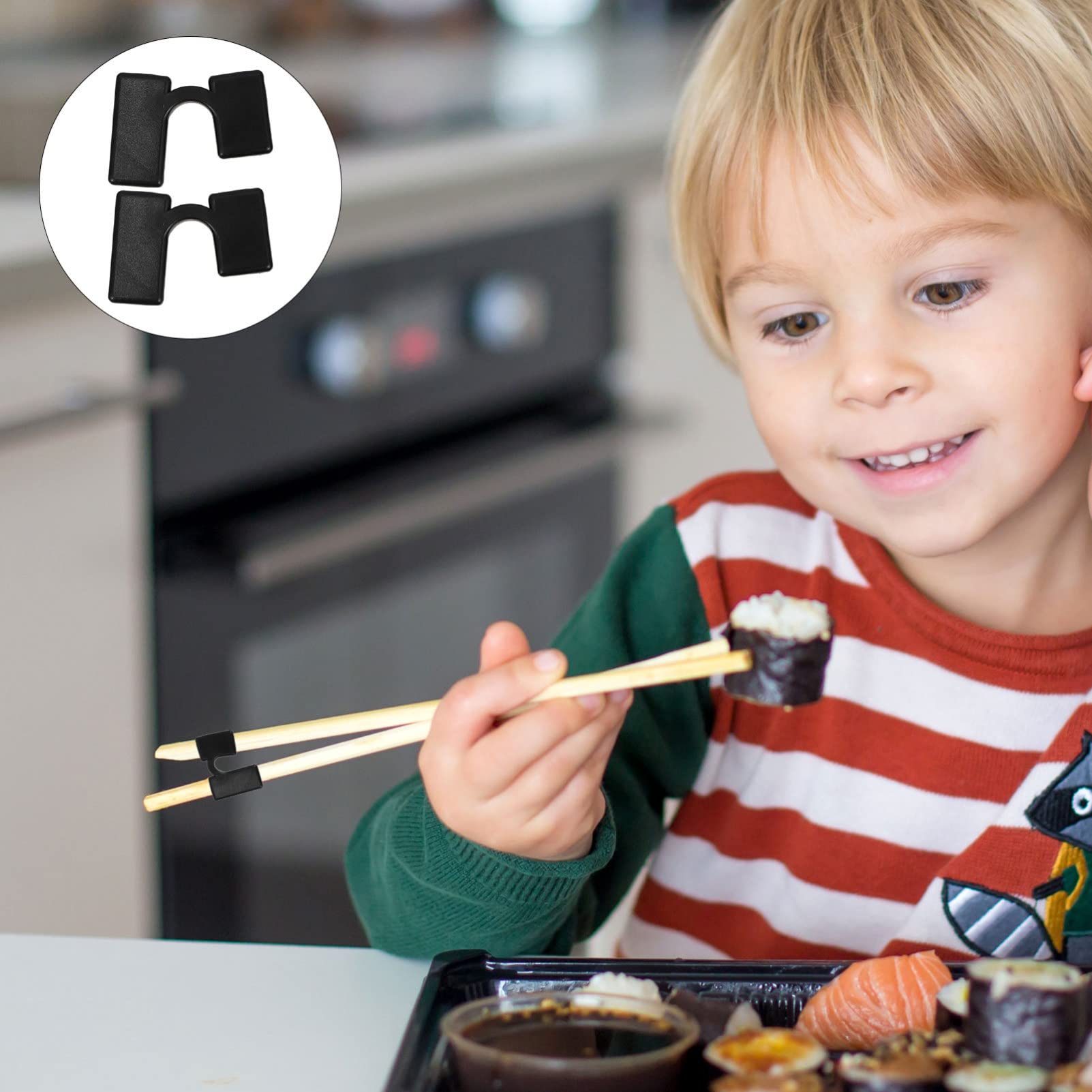 TOPBATHY Training Chopsticks Reusable Chopstick Helpers Training:10PCS Chopsticks Hinges Connector Right or Left Handed Chopsticks Helper Beginners for Beginners, Trainer, Seniors