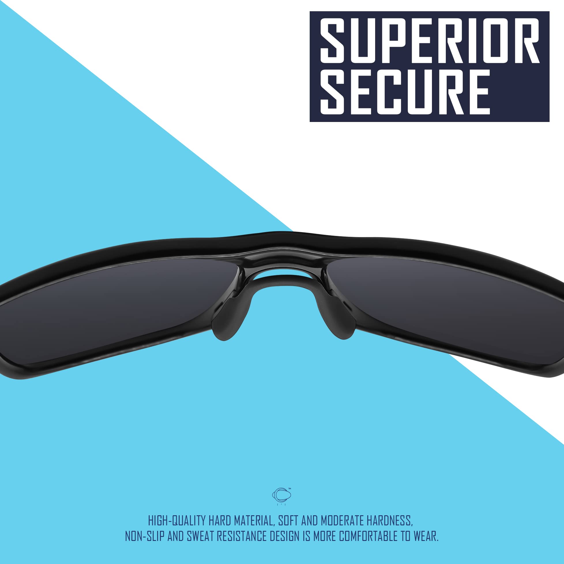 SAUCER Replacement Nose Pieces Pads for Oakley Split Shot OO9416 | Split Time OO4129 | Targetline OO4129 | Crossrange Patch R XL OO9361 Sunglasses - Standard Black + Asian Fit Black