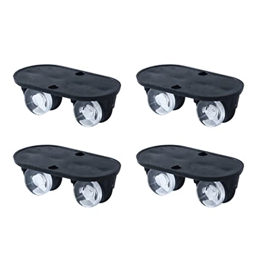 OUSIKA 4pcs Self-Adhesive Mini Caster Wheels for Storage Box Pulley Trash Can Universal Home Silent No Scratches Small Caster Wheels Pulley