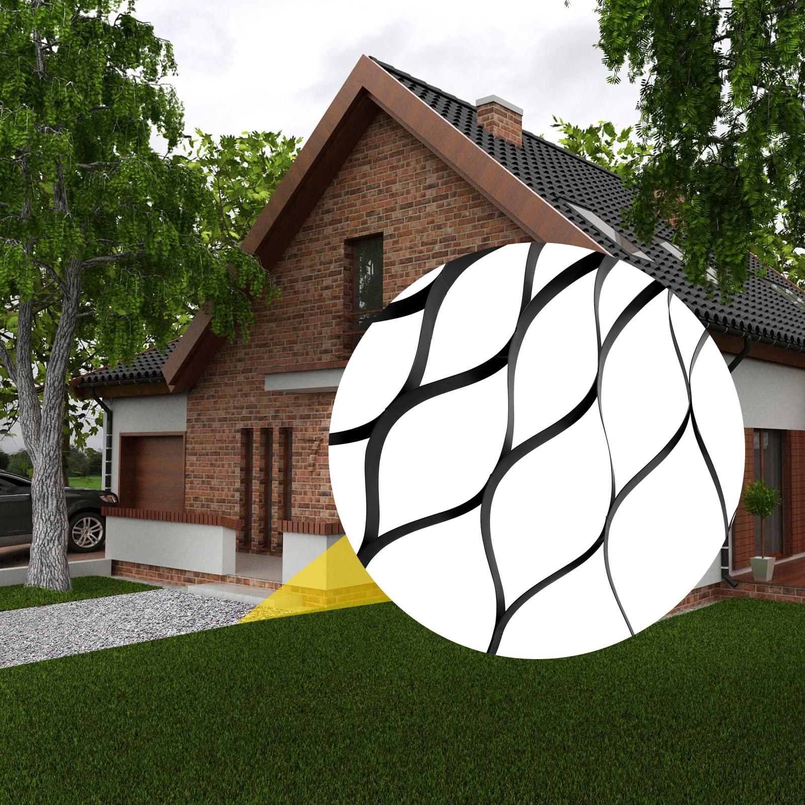 VEVOR Ground Grid 27 ft x 4 ft, 1885 lbs per Sq Ft Load Geo Grid, 2" Depth Permeable Stabilization System for DIY Patio, Walkway, Shed Base, Light Vehicle Driveway, Parking Lot, Grass, and Gravel