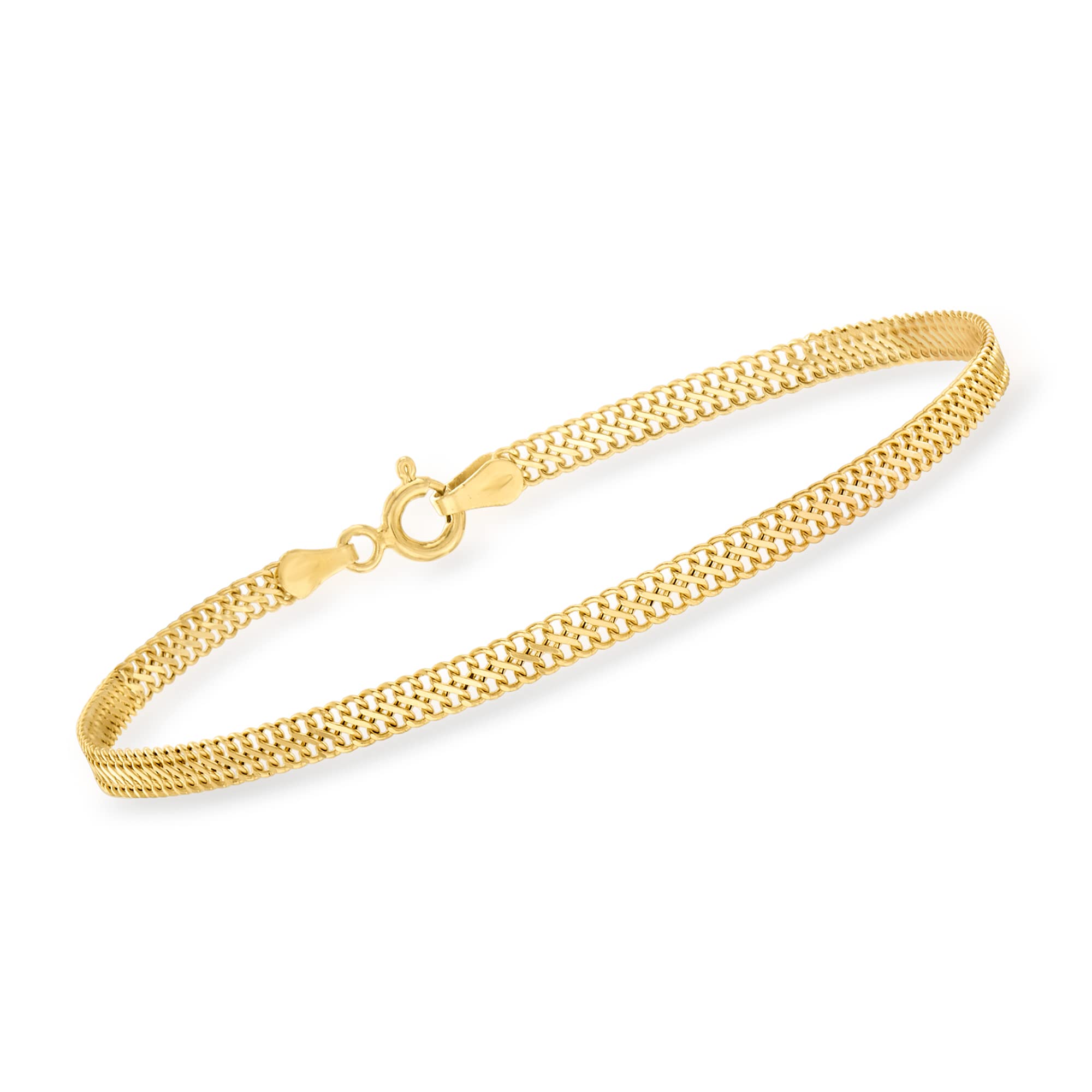 Ross-Simons Italian 18kt Yellow Gold Infinity-Link Bracelet. 7 inches