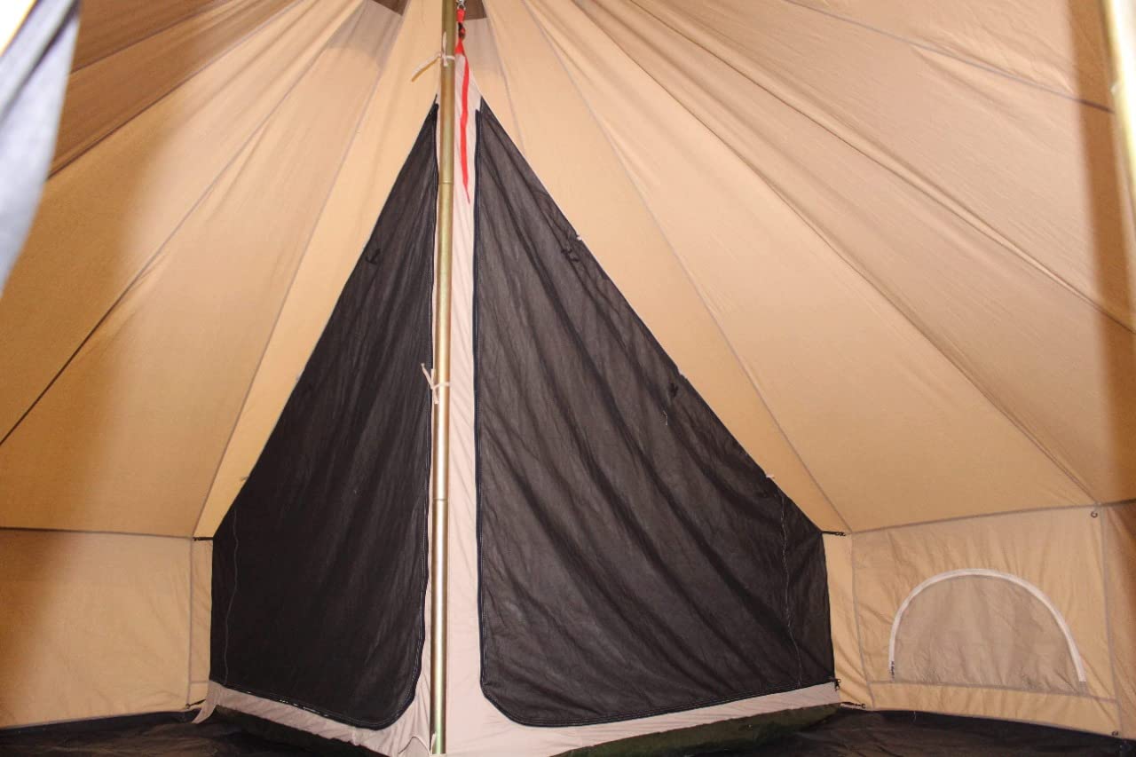 WHITEDUCK Inner Tents for Canvas Bell Tent, Half 1/2 & Quarter ¼ Inner Tents, Tent Accessories, Inner Rooms, Separate Compartment (3M, 4M, 5M, 6M) (Quarter Inner 4M, Avalon Tent)