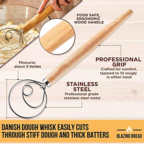 Most Complete Banneton Bread Proofing Basket Set of 2 - Round & Oval Rattan Proofing Baskets, Dough Scraper, Recipe Book - Sourdough Bread Baking Supplies - Perfect Bread Making Tools and Supplies