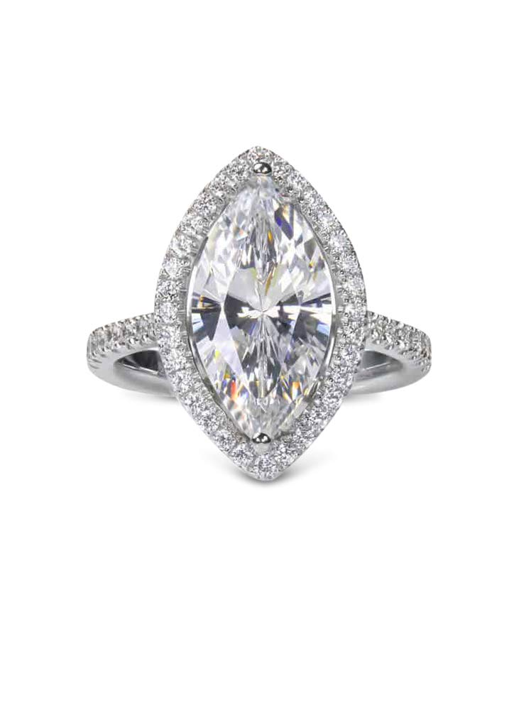 Savlano 18K Gold Plated Marquise & Round Cut Cubic Zirconia Wedding Engagement Women Statement Ring (6)