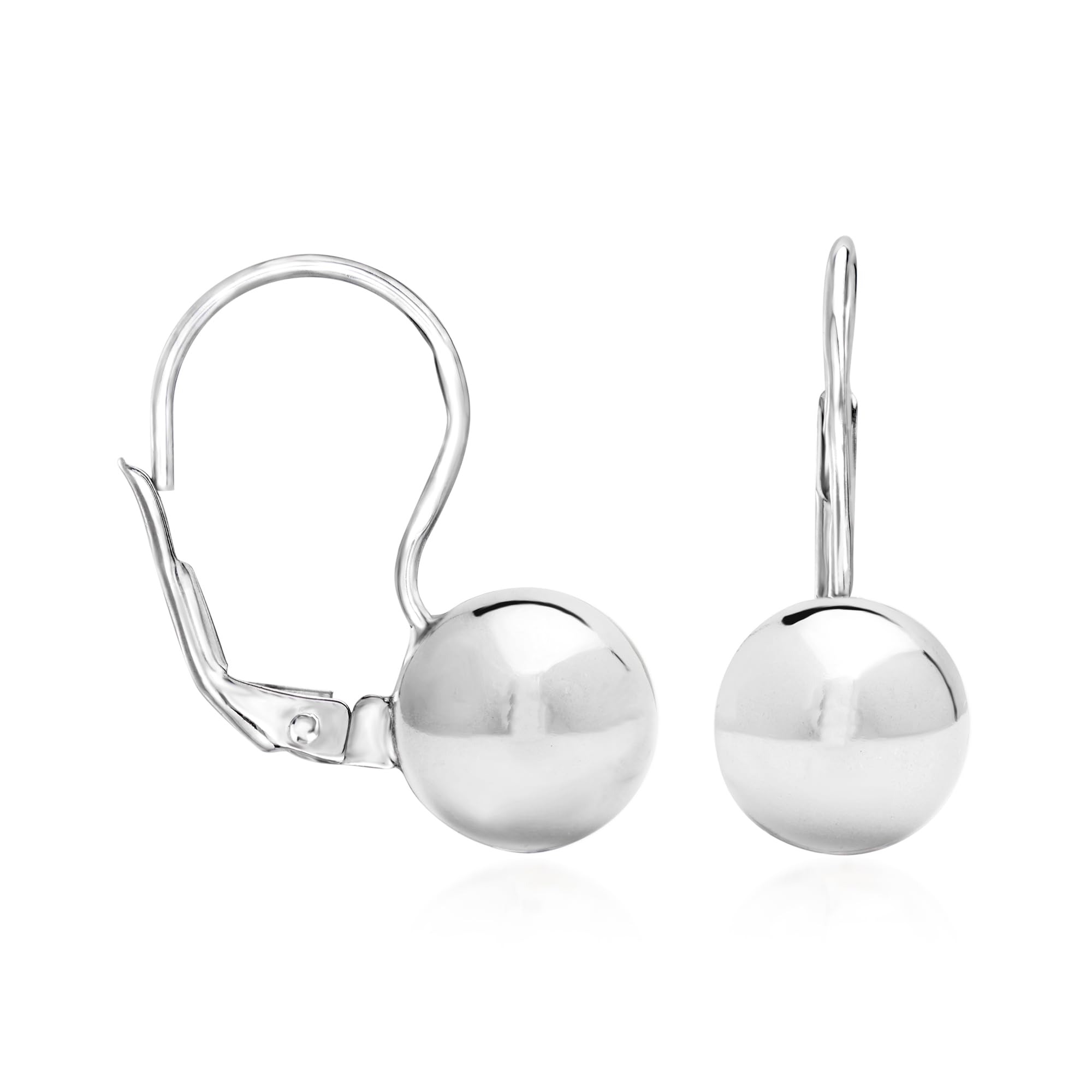 Ross-Simons Italian 10mm Sterling Silver Bead Drop Earrings