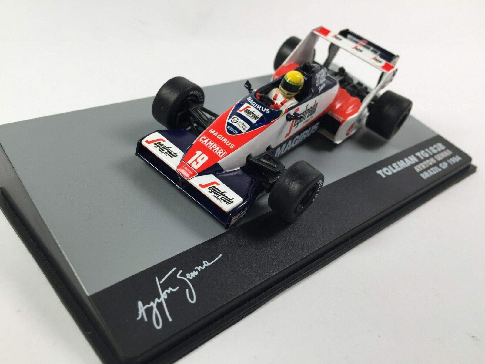 OPO 10 - Car 1/43 F1 TOLEMAN TG183B Ayrton Senna Brazil GP 1984 (717)