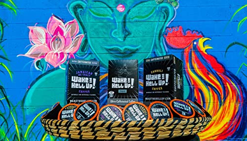 Wake The Hell Up! Jamaican Me Crazy® Flavored Single Serve Coffee Pods Of Ultra-Caffeinated Coffee For K-Cup Compatible Brewers | 12 Count, 2.0 Compatible