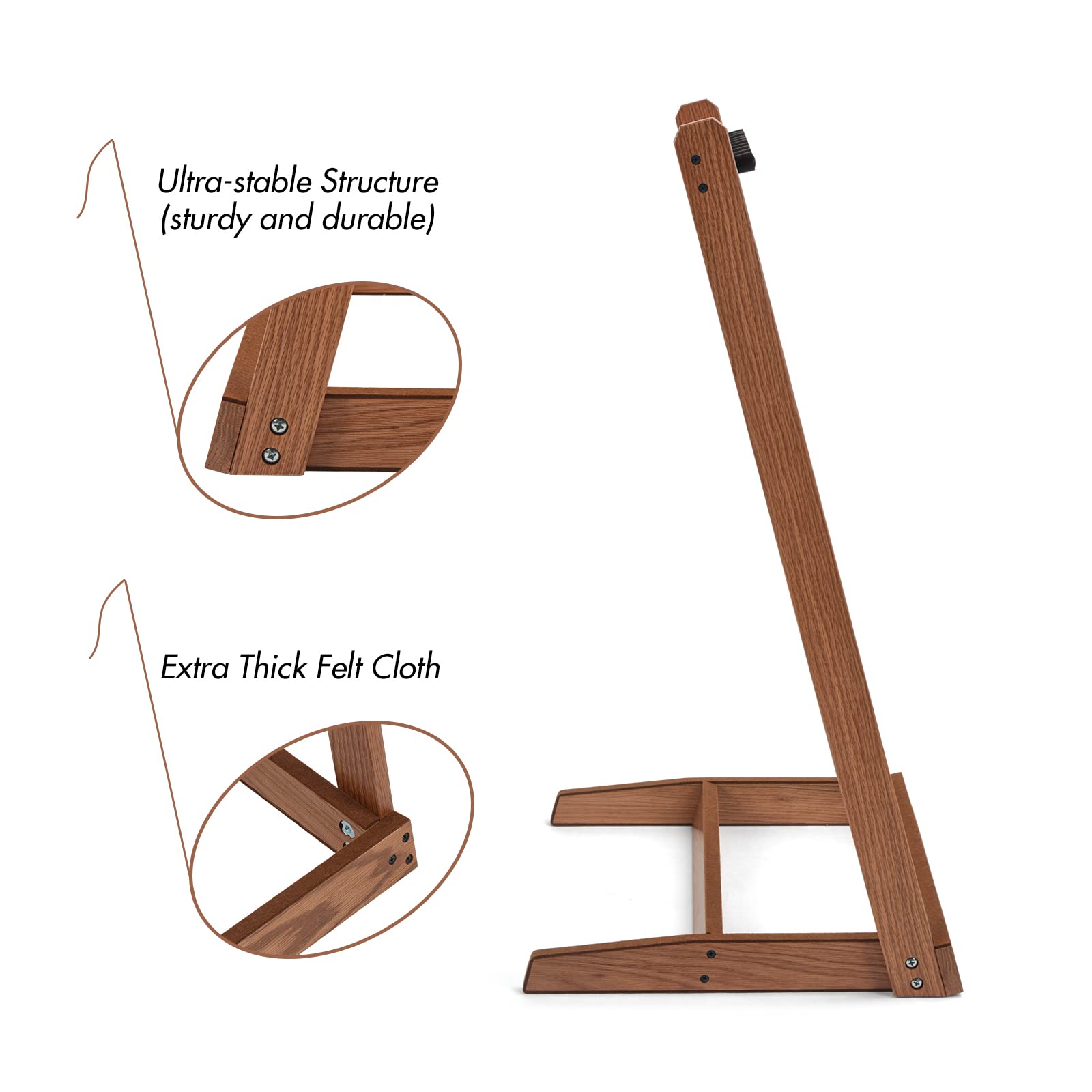 XCSOURCE Guitar Stand for Multiple Guitars, Guitar Holder with Felt Pad and Pick Slot for 5 Bass&Electric, 3 Acoustic&Classical, 3 Guitar Case, Guitar Display Rack for Home or Studio(Wood Color)
