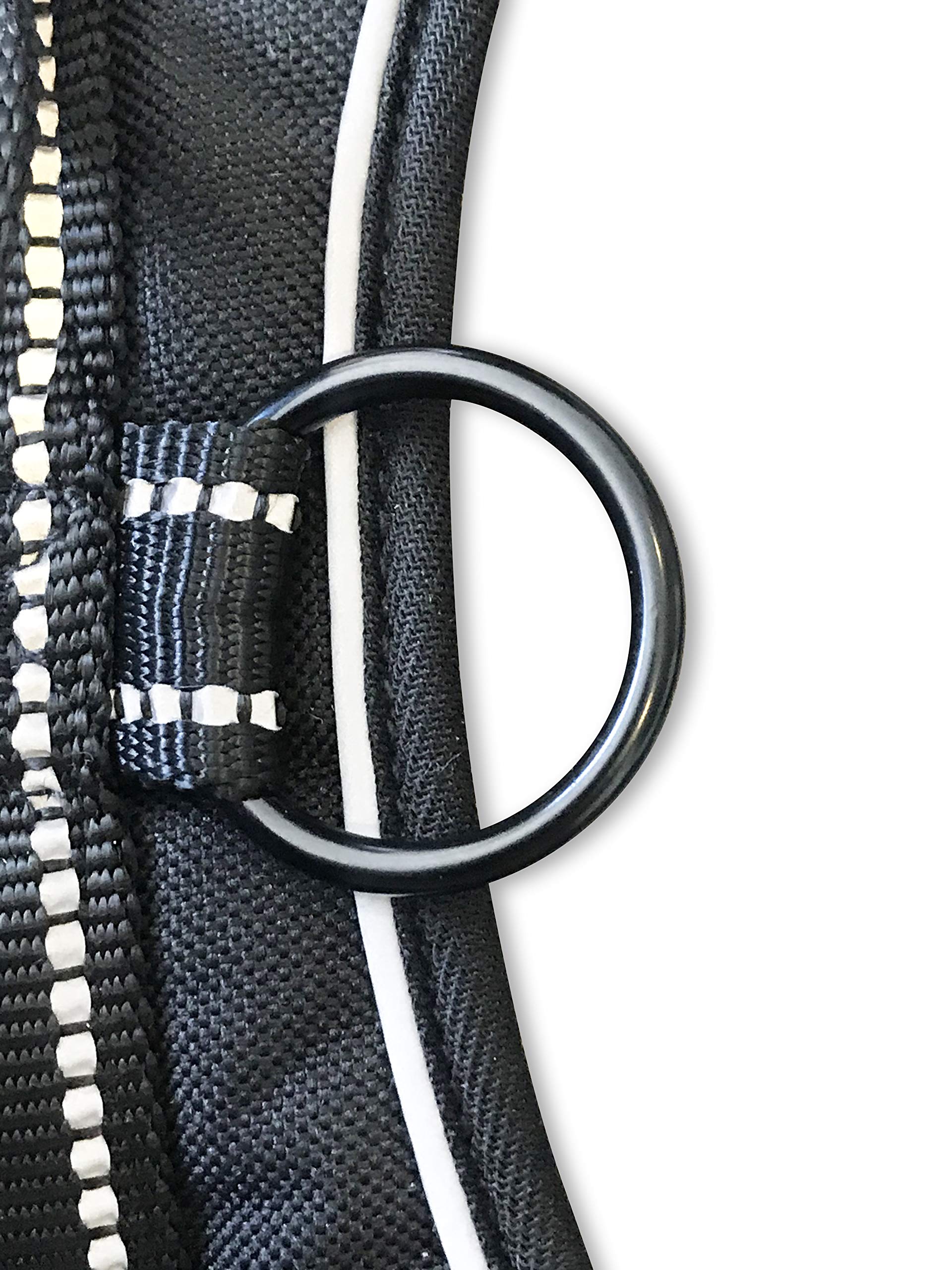 QualityVibe Dog Harness Kit Includes Leash & Waste Bag Holder. Breathable & Padded Material Great Gift for New Dog Owner. Reflective for Night Walk. (Medium, Black)