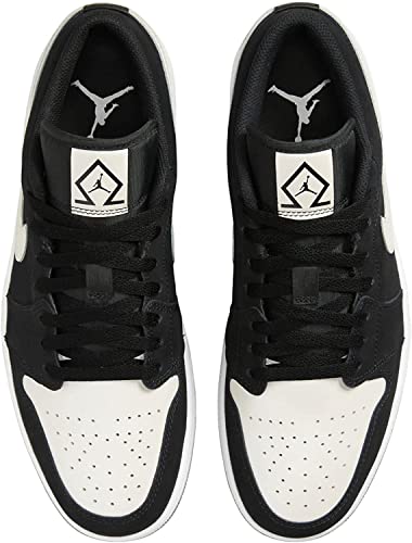 Nike Men's Air Jordan 1 Low Shoes, Black/Multi-color/White/Black, 10
