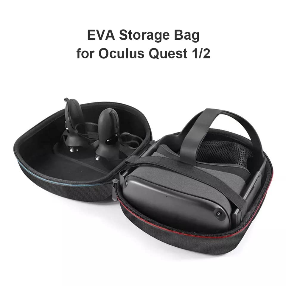 Travel Carrying Case for Oculus Quest 2 Quest VR Headset Touch Controllers Hard Shell EVA Storage Case vanpower/forOculus/forOculus/Portable bag/Carrying///260x220x180mm/No/VR-B-01