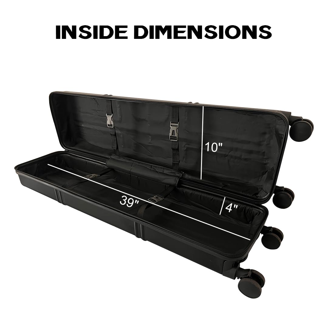 Travel Hard Carrying Case (inside size: 39"L x10"Wx8"H) Trade Show Shipping Case for Tube Straight Backdrop Booth Frame Stand (ONLY CASE)