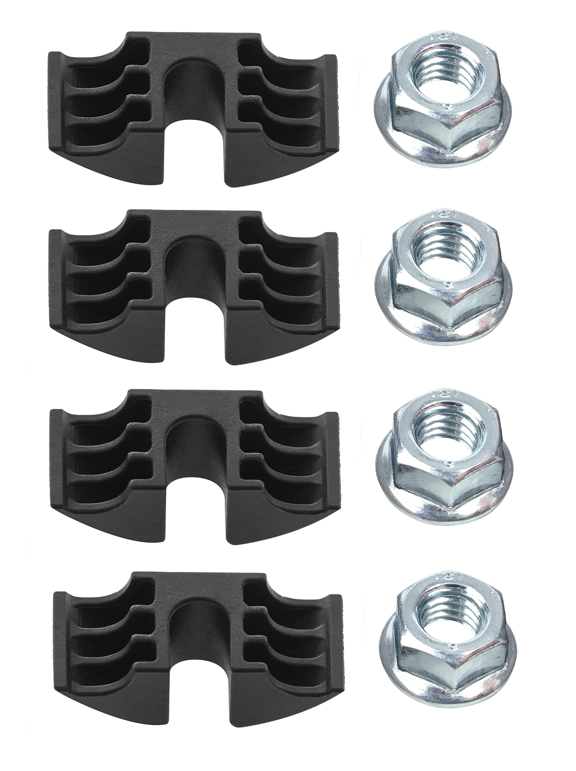 Spare Hardware Parts MALM Bed Frame Crescent Nut and Small Nut Pack (Replacement for IKEA Part #122998 + 114254) (Pack of 4)