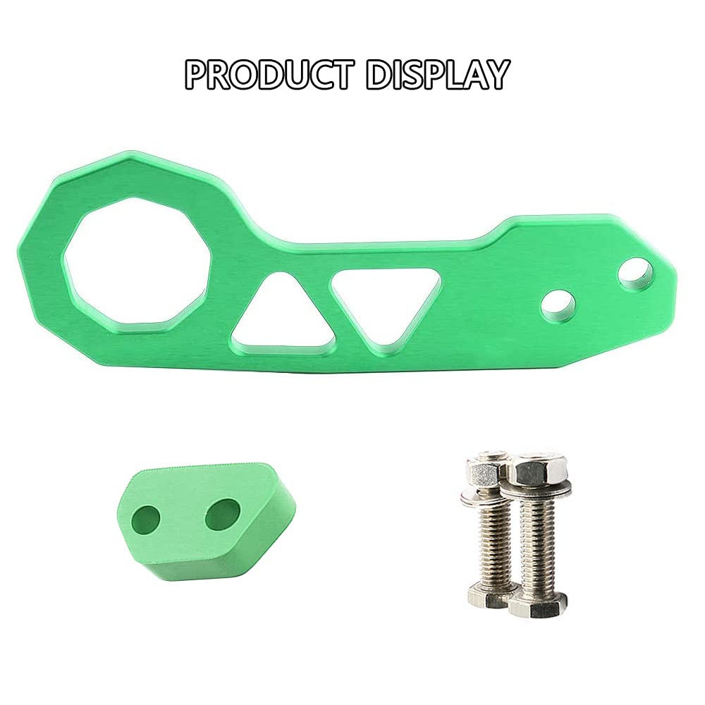 Rear Tow Towing Hook for Universal Car Auto Trailer JDM Ring Aluminum Racing Trailer Hook Green