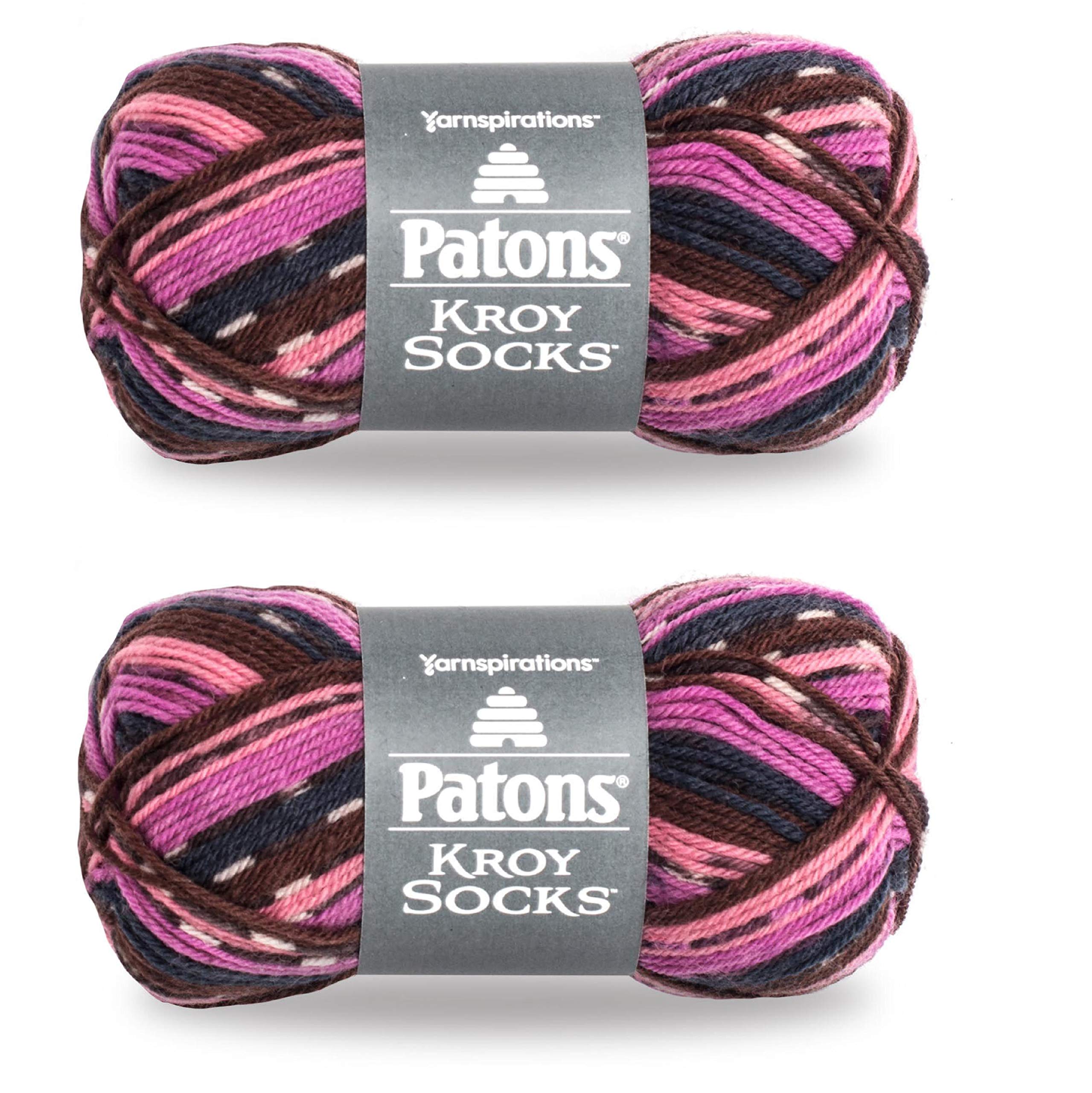 Patons Yarn Patons Kroy Socks Yarn,2-Pack,Mulberry Stripes