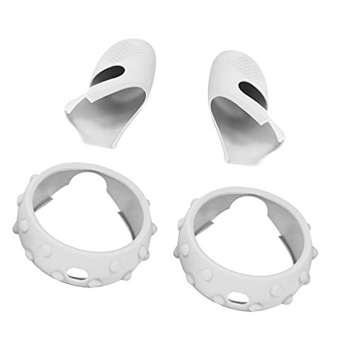 RINAMK 1 Pair Silicone Protective Dust Protective Ring Replacement Protective Ring for for Oculus Quest/Rift S VR Controller, White