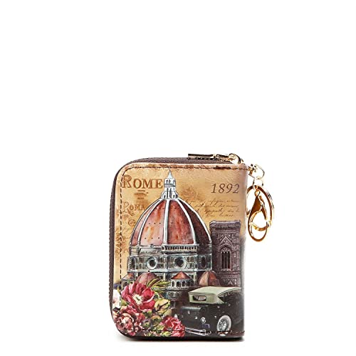 Nicole Lee PRT6319 MEMORY OF ROME DOUBLE ZIP ACCORDION CARD HOLDER