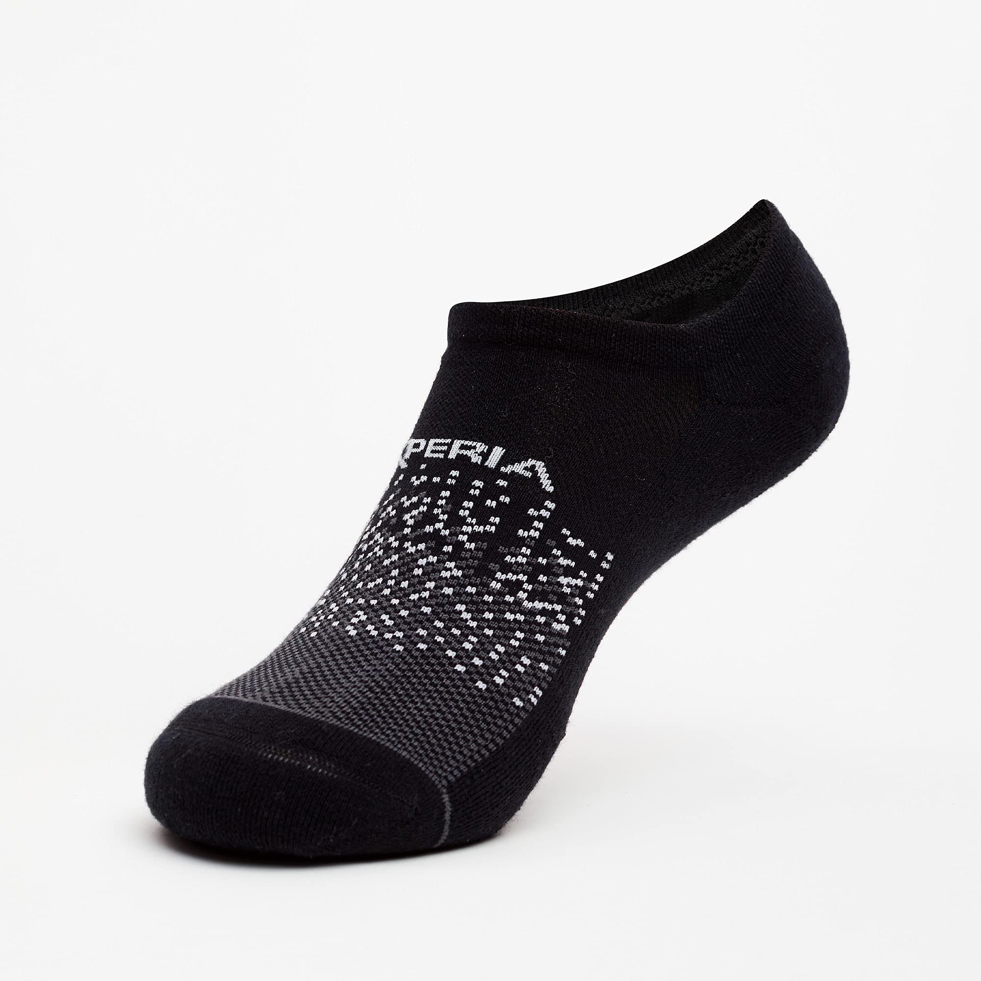 thorlos unisex adult Silver No Show Liner Running Sock, Black, Large US