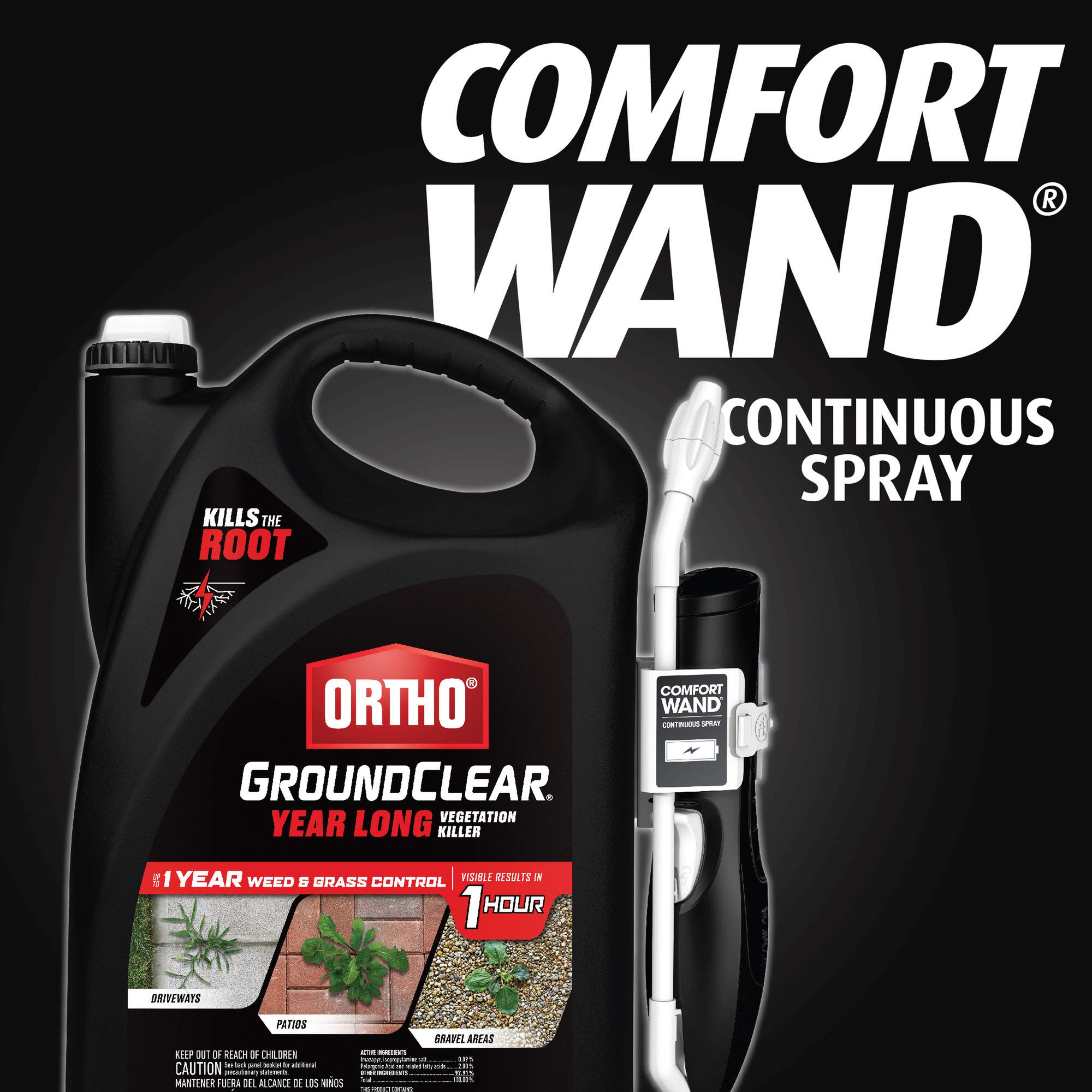 Ortho GroundClear Year Long Vegetation Killer Ready-to-Use Wand with Refill, 1.33 gal.