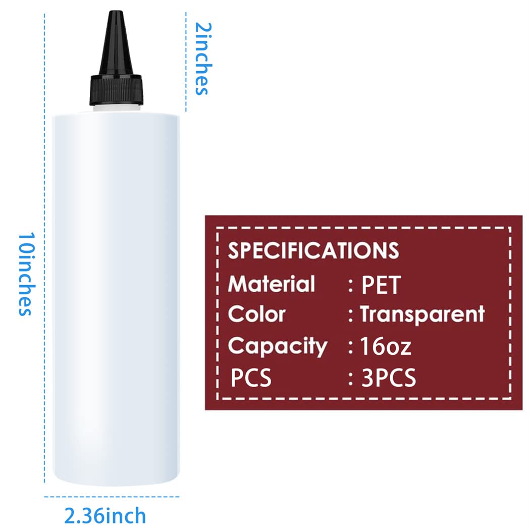 Squeeze Bottle Condiment Bottles Writer Bottle Pigment Squeezy Bottle Resealable Plastic Squeezing Squirt Bottles for Cooking Painting