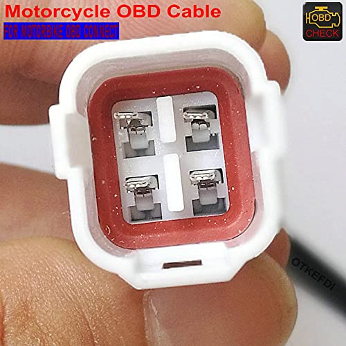 OTKEFDI Motorcycle 4pin OBD Diagnostic CANBUS Cable for Yama Motorbike 40CM Length