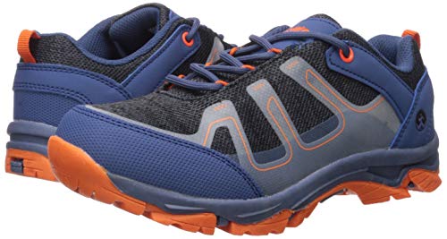 Northside Boy's Hiker, Hiking Shoe, Navy/Orange, 1 M US Little Kid