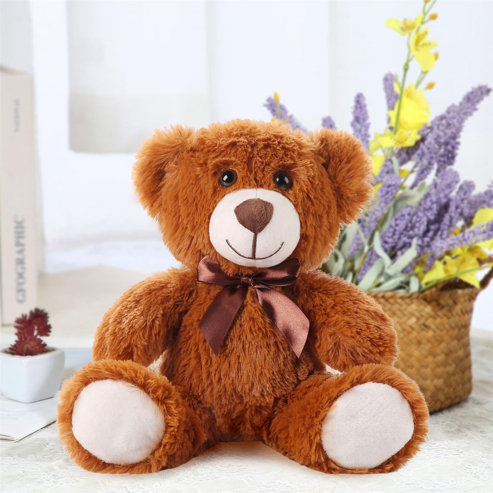 UHousDeco 3 Packs 13.5'' Plush Teddy Bear Stuffed Animals Toys Soft Cute Dolls Party Decorations, Blue