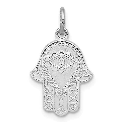 Solid 925 Sterling Silver Chamseh/Hamsa Pendant Charm