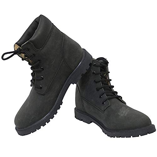 Twister Kids Hiking Boots, Shoes, 100% Real Leather (Dark olive green, numeric_2)