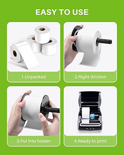 PHOMEMO - Replacement for DYMO 30256-2-5/16" X 4β Shipping Labels, Compatible with Rollo, DYMO Labelwriter 450, 4XL & Zebra Desktop Printers 8 Rolls/2400 Labels