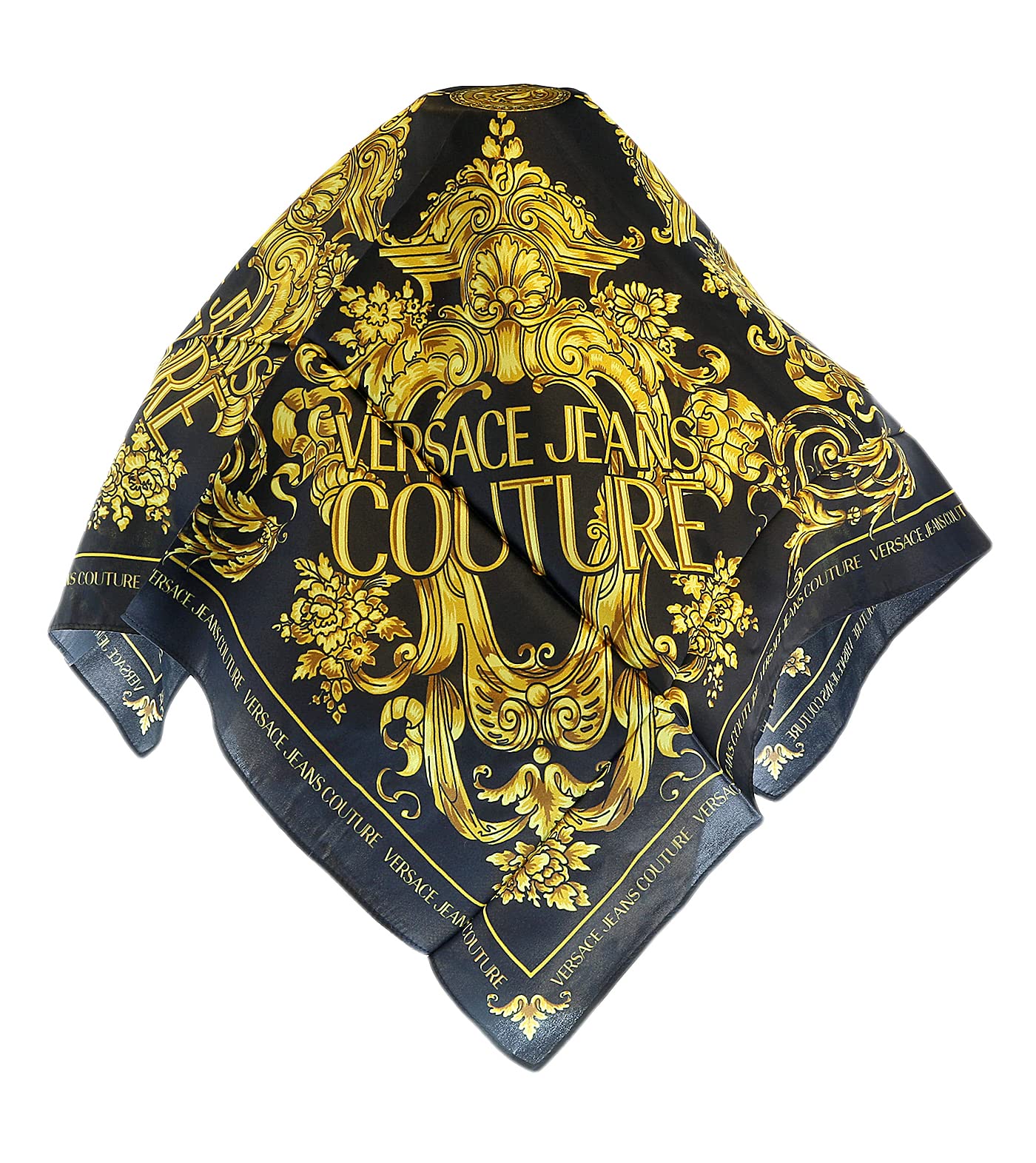 VERSACE FOULARD IN SETA V-EMBLEM GARLAND, Donna, Stampa