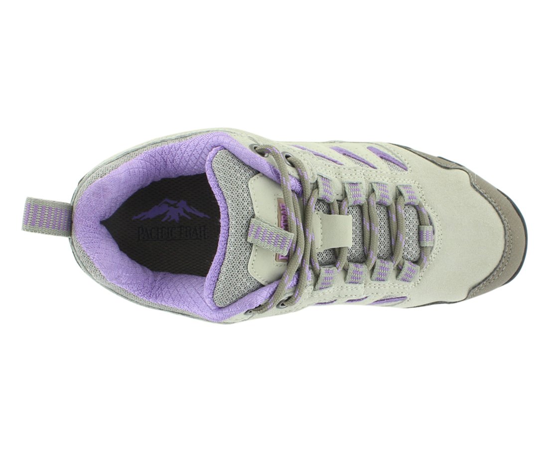 Pacific Trail Womens Alta Leather Hiking, Trail Shoes Gray 9.5 Medium (B,M)