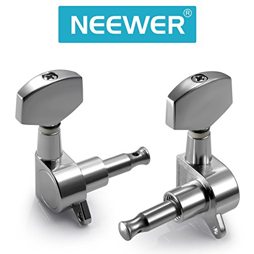 Neewer® 12 Pieces Guitar String Tuning Peg Tuner Machine Heads Knobs for Acoustic Guitar -Silver (6 for Left + 6 for Right)